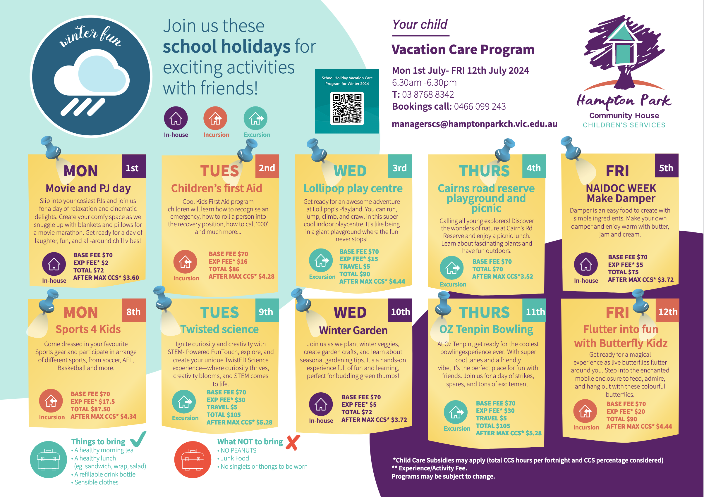 Vacation Care Programs